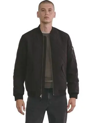 Everlane Quilted Bomber Jacket - Black