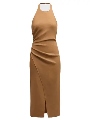 A.L.C. A.L.C. Sylvie Linen Blend Midi Dress Acacia
