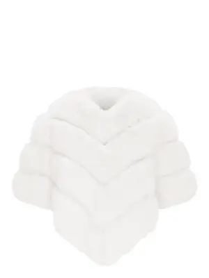 Theia Faux Fur Cape - White