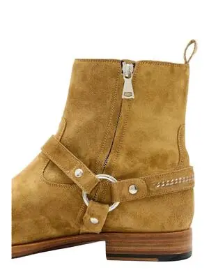 John Varvatos John Varvatos Regent Harness Suede Ankle Boots Tan