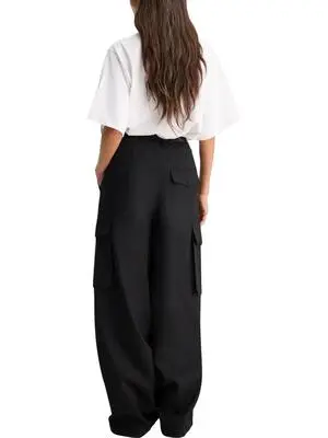 RÓHE Rohe Tailored Cargo Trousers - Black