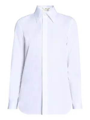 Saint Laurent Cotton Button-front Blouse - White