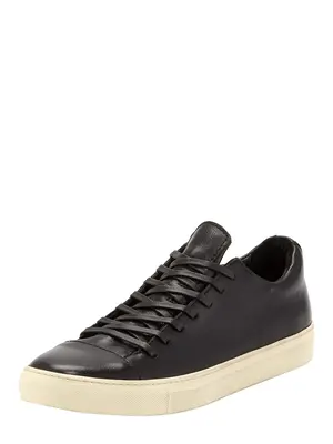 John Varvatos Reed Leather Low-top Sneakers - Black