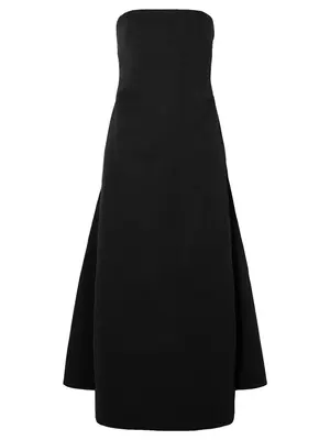 Staud Kennedy Strapless Midi Dress - Black
