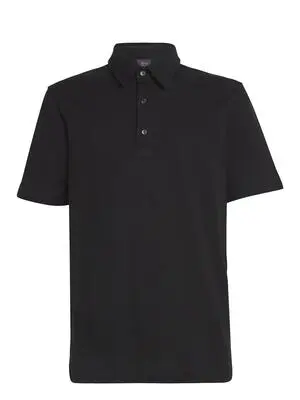 Brioni Cotton Polo Shirt - Black