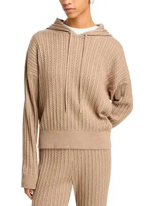 Simkhai Cable Knit Hoodie - Heather Teak