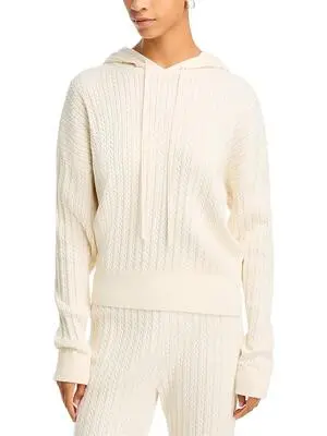 Simkhai Cable Knit Hoodie Ivory