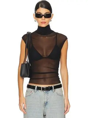 Only Hearts Turtleneck Shell - Black