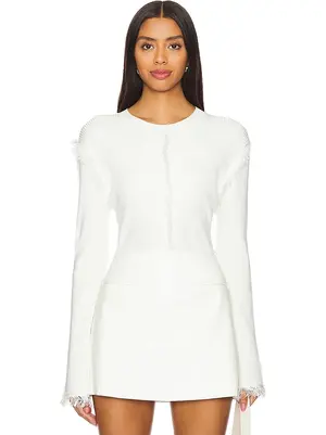 NONCHALANT LABEL Alma Top - Ivory