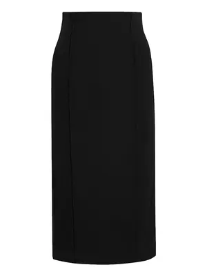 Co Twill Midi Skirt - Black