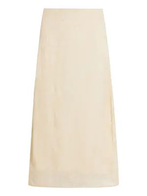 Co Name Plissé Chiffon Midi Skirt - Cream