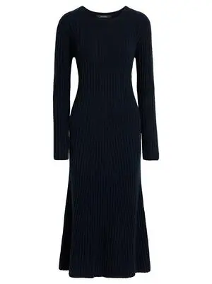 LISA YANG Samantha Ribbed Cashmere Midi Dress - Navy