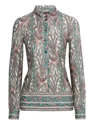 Isabel Marant Étoile Printed Stretch-jersey Shirt - Ecru