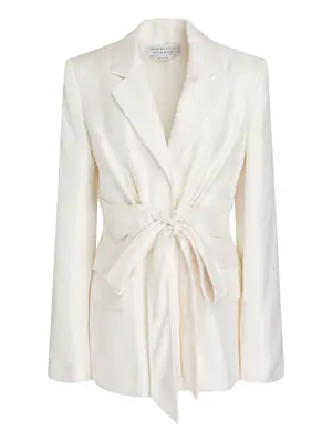 GABRIELA HEARST Gabriela Hearst Grant Belted Silk Blazer