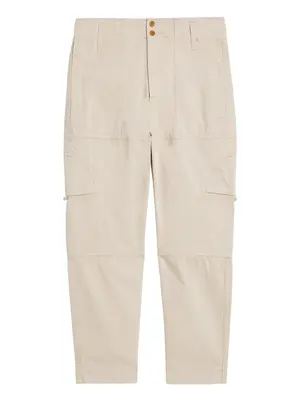 Isabel Marant Samso Cotton Cargo Pants Ecru