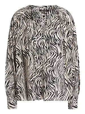 Isabel Marant Amba Zebra-print Blouse - Black