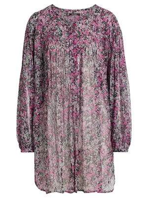 Isabel Marant Orion Floral-print Mini Dress - Magenta