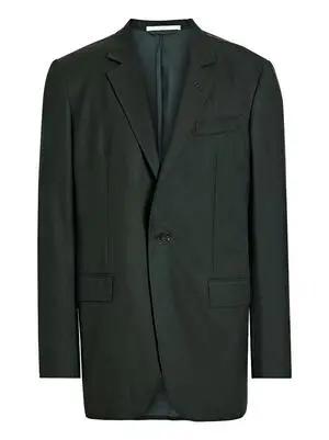 Gabriela Hearst Damien Wooltwill Blazer - Dark Green