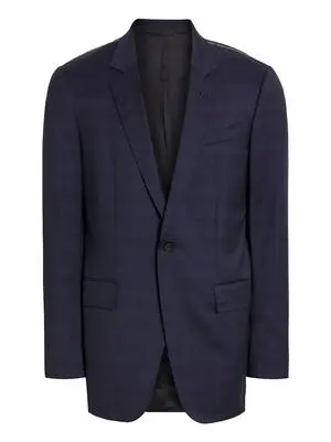 Gabriela Hearst Damien Prince Of Wales Checked Wool Suit Jacket - Navy