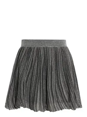Isabel Marant Étoile Isabel Marant Brayton Metallic Ribbed-Knit Mini Skirt Silver
