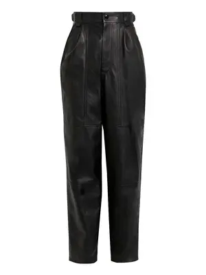 Isabel Marant Ciferim Leather Tapered Pants - Black