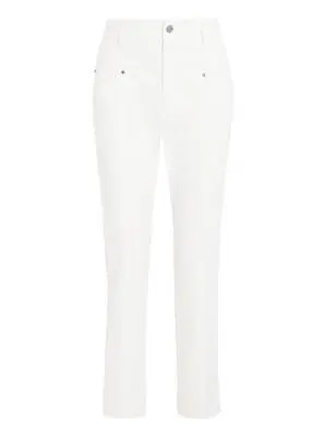 Isabel Marant Étoile Lorrick Cotton Slim-leg Pants - White
