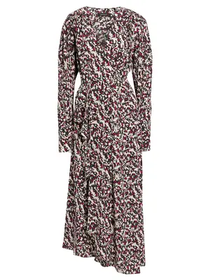Isabel Marant Blainea Zebra-print Maxi Dress - Magenta