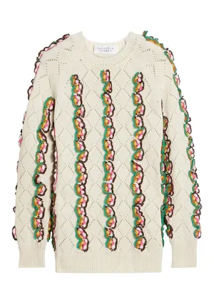 GABRIELA HEARST Gabriela Hearst Alvy Appliquéd Cashmere Sweater