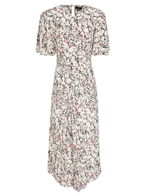 ISABEL MARANT ÉTOILE Berwick Printed Silk Crepe De Chine Midi Dress