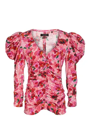 Isabel Marant Mirnao Floral Top - Pink