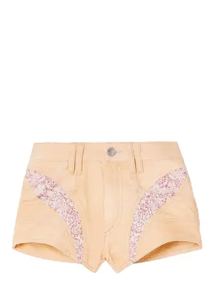 Isabel Marant Neida Denim Shorts - Pastel Orange