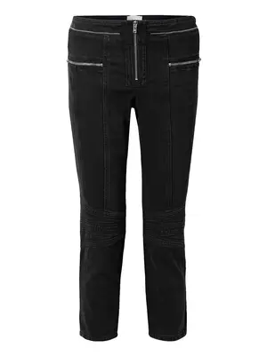 Isabel Marant Loma Cropped Straight-leg Jeans - Black