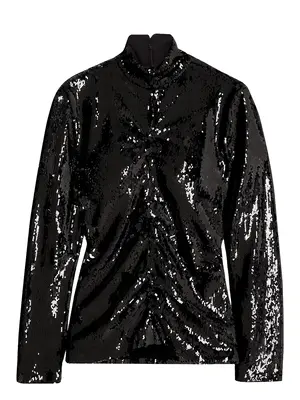 ISABEL MARANT Isabel Marant Milana Sequined Turtleneck Top