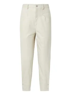 Isabel Marant Xiamao Leather Tapered Pants - Ivory