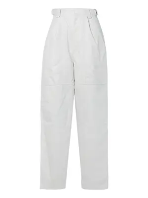 Isabel Marant Ciferim Leather Tapered Pants - White