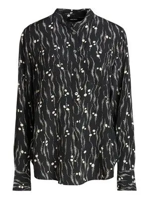 Isabel Marant Rusak Printed Silk Crepe De Chine Blouse - Black
