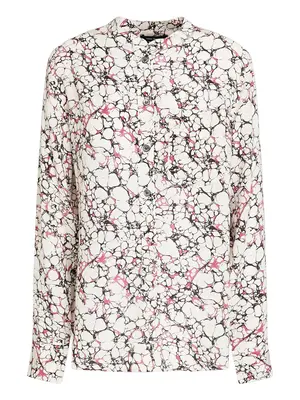 Isabel Marant Rusak Printed Silk Crepe De Chine Blouse - Ecru