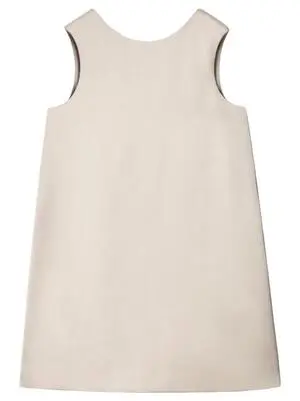 Cos Satin Racer-Neck Mini Dress Beige