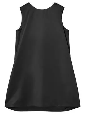 Cos Satin Racer-Neck Mini Dress Black
