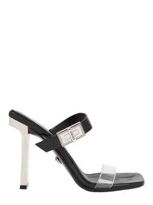 Versace Mule Sandal - Black & Palladium