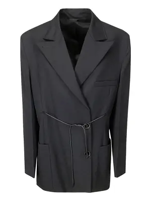 LANVIN Drawstring Waist Blazer - Black