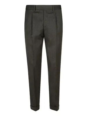 PT TORINO Herringbone Trousers - Green