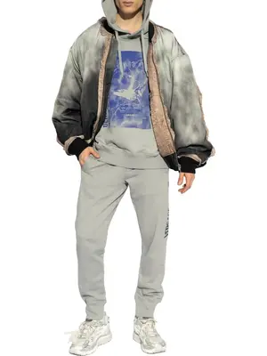 Versace Swan Logo Hoodie - Grey