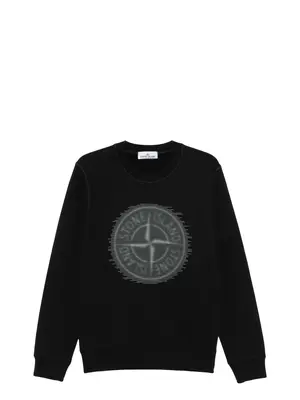 Stone Island Organic-cotton Jersey Sweatshirt - Black