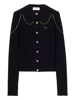 Emilio Pucci Chain-embellished Cardigan - Black