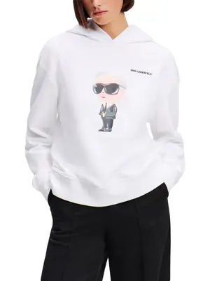 Karl Lagerfeld Ikon Hoodie - White