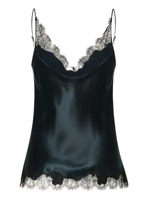 Carine Gilson Lace-trim Camisole - Blue