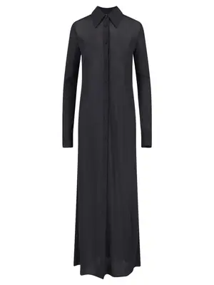 JIL SANDER Maxi Shirt Dress - Black