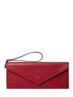 TWINSET Leather Clutch - Red