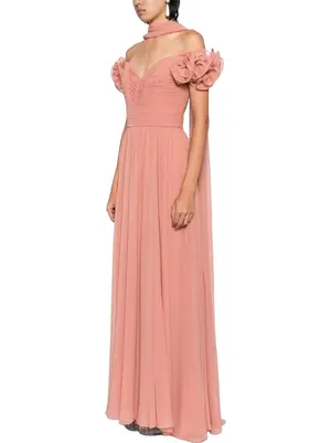 Elie Saab Silk Off-shoulder Dress - Pink
